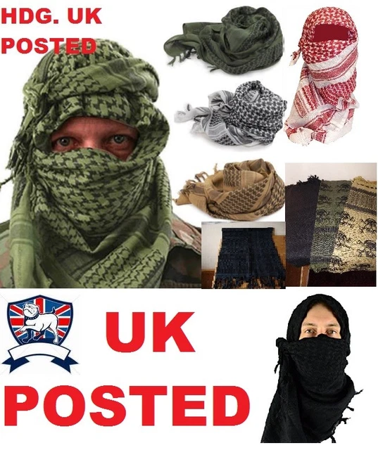 BRITISH ARMY SHEMAGH (Arab Scarf Scrim Net) +Skull Many Colours Sas Sf ...