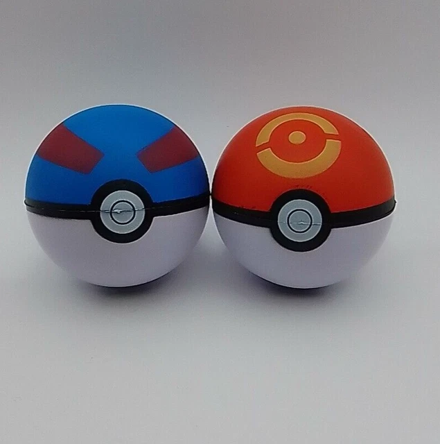 POKEMON - STRESS Ball Set - Pokeball -Greatball - Fidget - New - Free ...