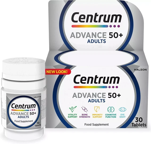 CENTRUM ADVANCE 50+ Tablets Multivitamin & Mineral Supplements £5.84 ...
