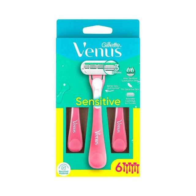 GILLETTE VENUS SENSITIVE Disposable Razor 3 $15.20 - PicClick AU