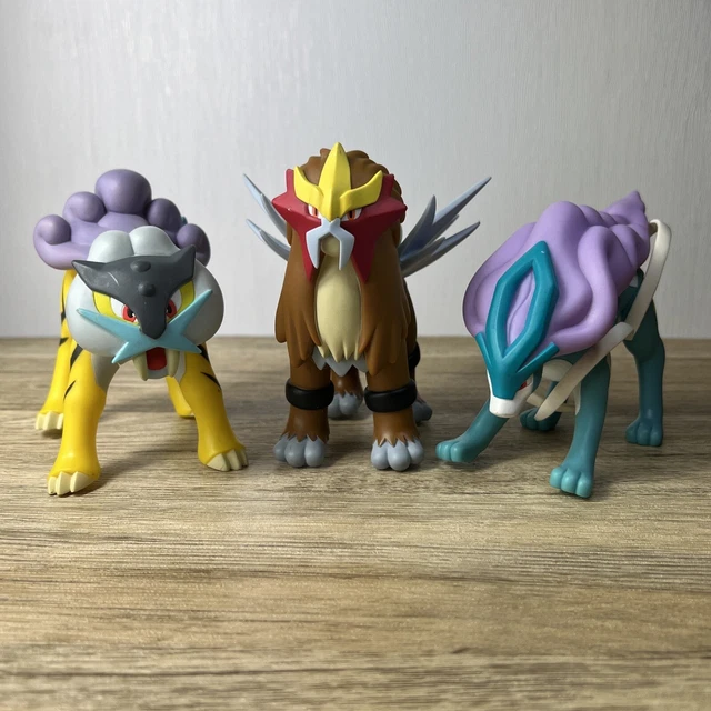 ENTEI, RAIKOU, SUICUNE Pokemon Monster Tomy DX Soft Vinyl Collection ...