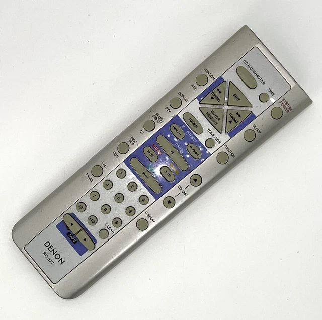 DENON RC-877 MD/CD System Receiver Remote Control OEM Missing Battery ...