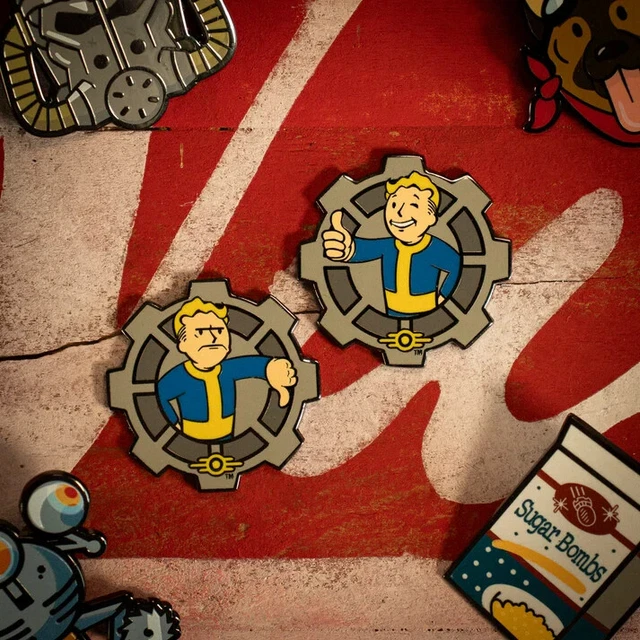 FALLOUT OFFICIAL THUMBS Up Down Flip Coin Vault Boy Figure Limited ...