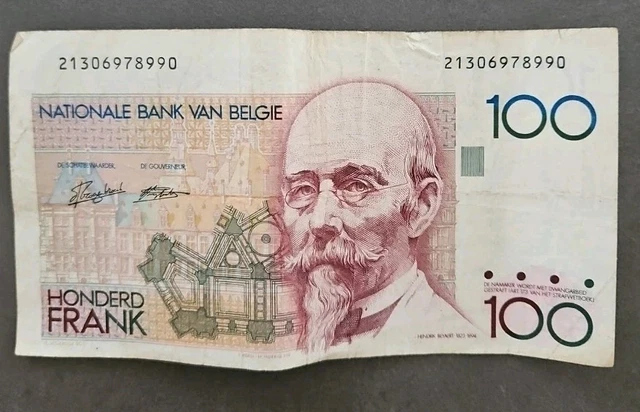 NATIONALE BANK VAN Belgie, Belgien - 100 Francs Banknote (1982-1994 ...