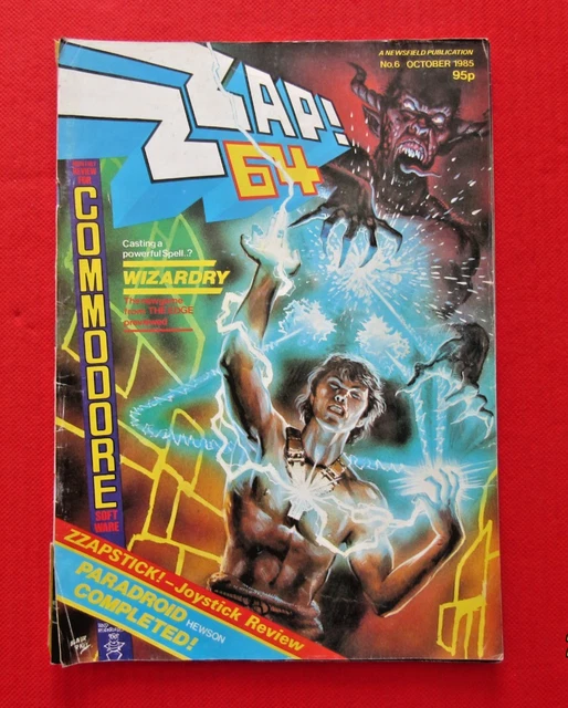 VINTAGE ZZAP!64 MAGAZINE Commodore 64 Issue 6 October 1985 Original ...
