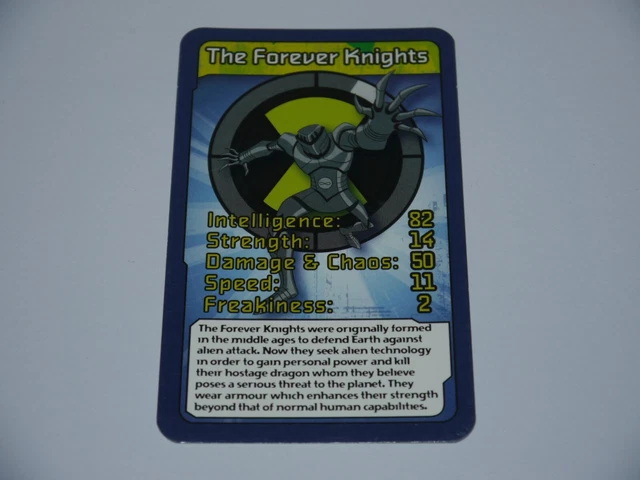 BEN 10 TOP Trumps Alien Force THE FOREVER KNIGHTS Specials Card ...