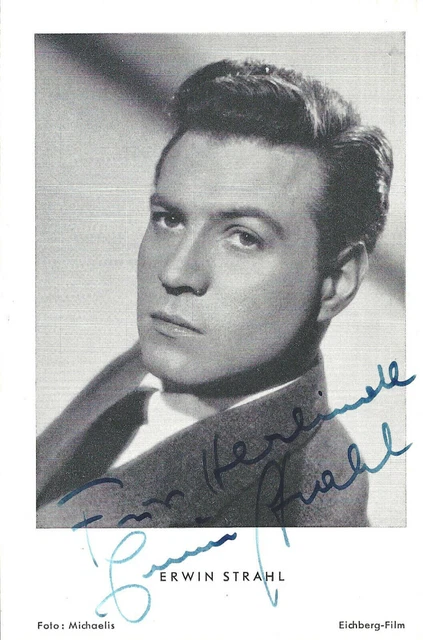 CARTOLINA FIRMATA ORIGINALE autografa Erwin Strahl anni 50 EUR 8,90 - PicClick IT