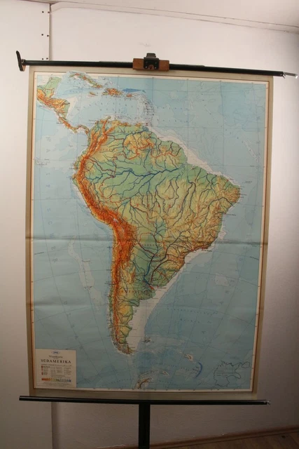 SCHOOL WALL MAP JRO Wall Map No. 972 South America Scale 1:6,000,000 ...