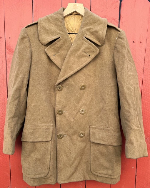 US WW2 REGULATION Army Officer's Wool Short Overcoat Nice, Size 36S ...