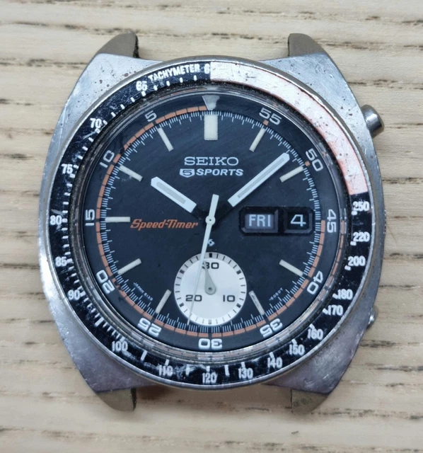 VINTAGE SEIKO 6139-6032 Sports 5 Speed-Timer Chronograph Men's Steel ...