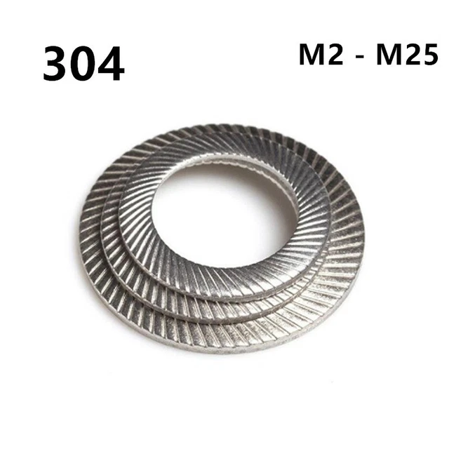 304 STAINLESS STEEL M2.5 M3 M4 M5 M6 M8 M10 M12 M20 M25 Serrated Safety Washers $9.36 - PicClick AU