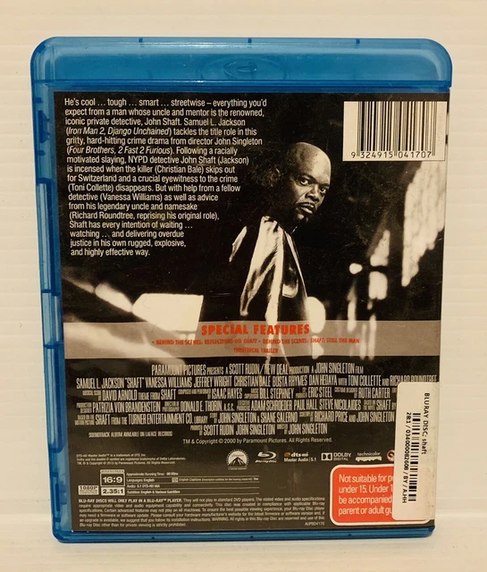 SHAFT (BLU-RAY, 2000) Samuel L Jackson & Christian Bale | Region B ...