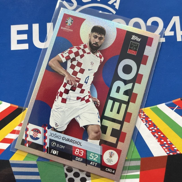 TOPPS EURO 2024 Match Attax Rainbow Foil Karte Hero CRO 4 Josko ...