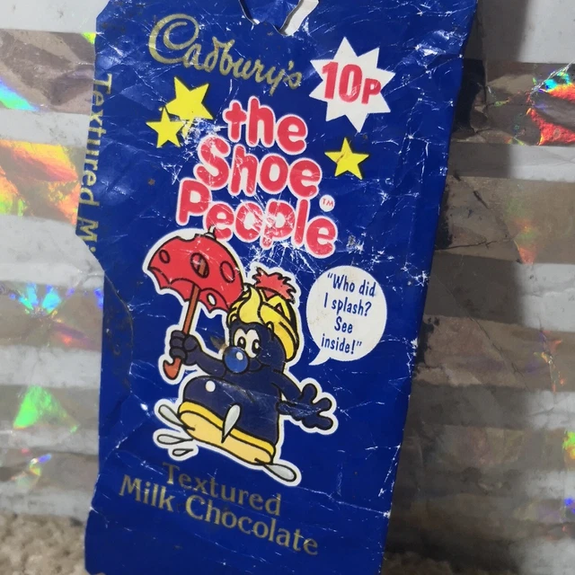 CADBURYS TEXTURED 10P Chocolate Bar Wrapper The Shoe People 1991 James ...