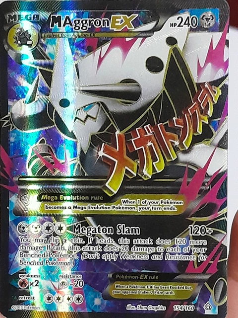 POKEMON CARD FULL Art M Aggron EX XY Primal Clash 154/160 Mega Holo CGC ...