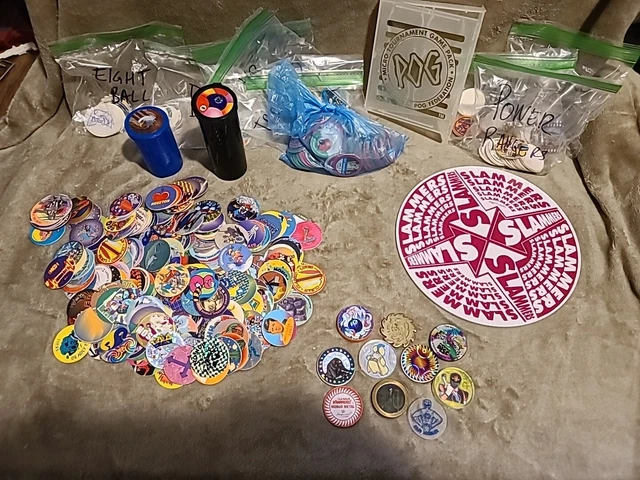 VINTAGE COLLECTABLE POGS World Pog Federation HUGE LOT OVER 300 W ...