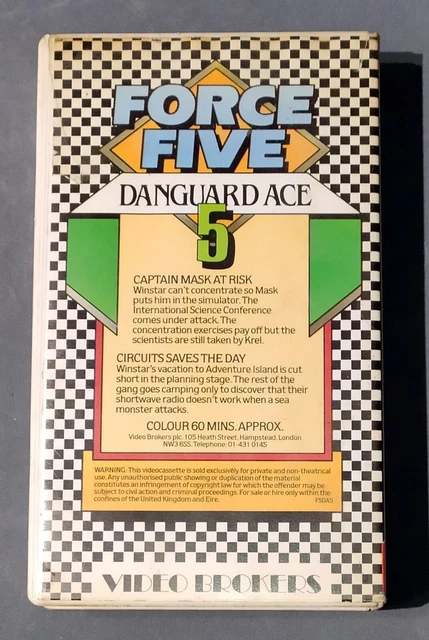 WAKUSEI ROBO DANGUARD Ace Force Five RARE Robots Amine Cartoon VHS ...