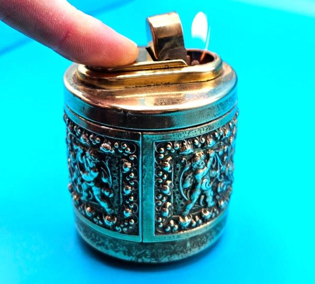 RARE VINTAGE COLLECTABLE Erhard & Sohne Brass Table Gas Lighter in ...