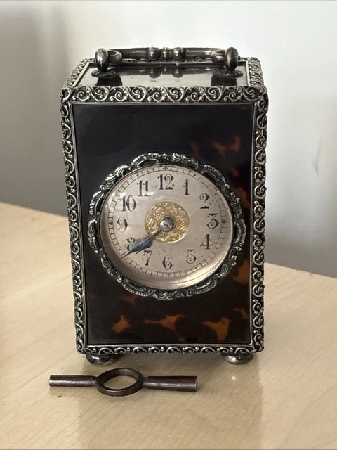 RARE LARGE ANTIQUE Faux Tortoiseshell Striking Carriage Clock @ 1890 £ ...