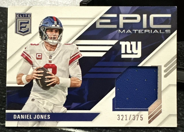 MAILLOT DANIEL JONES 2023 Donruss Elite Epic Materials #13/375 NY ...