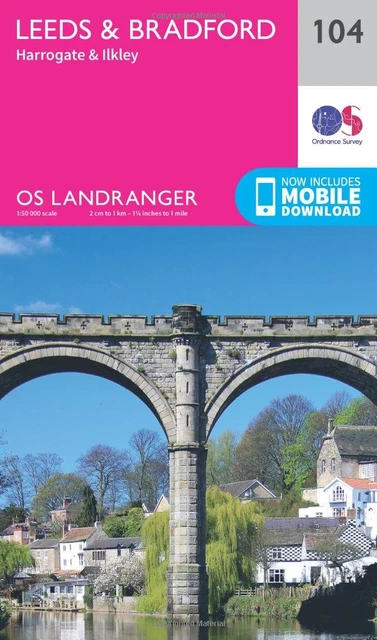 LEEDS & BRADFORD Map | Harrogate & Ilkley | Ordnance Survey | OS ...