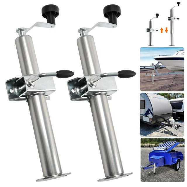 TRAILER LEG PROP Stands and Clamps 48mm x 640mm length Support Tube ...