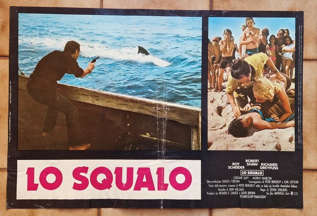 LO SQUALO JAWS Scheider Dreyfuss Spielberg Fotobusta Originale 1975 EUR ...