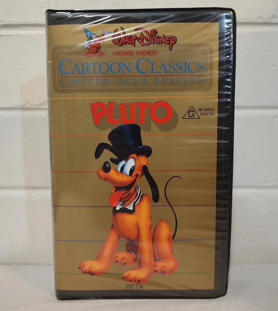 DISNEY CARTOON CLASSICS Limited Gold Edition 'Pluto' 1986 Big Box Betamax Tape £24.26 - PicClick UK