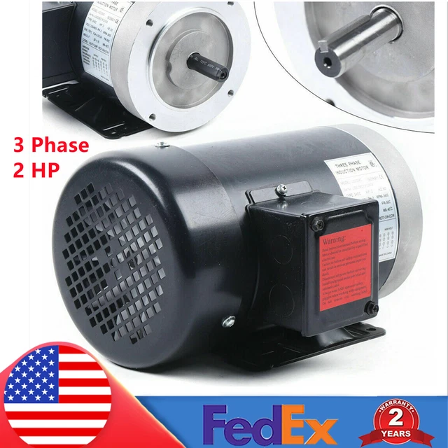 &MOTOR ELÉCTRICO 3 fases de 2 hp 3450 rpm 56c marco TEFC 208-230/460 ...