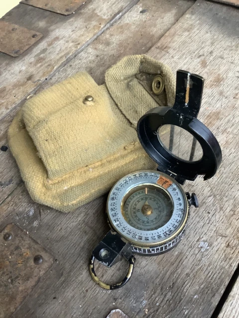 ORIGINAL WW2 C1940 british army compass in webbing pouch £78.61 ...