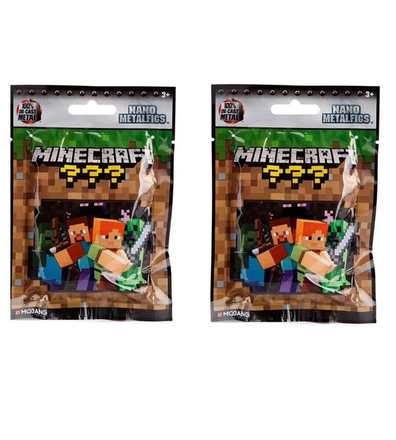 MINECRAFT JADA BLIND Bag Nano Metalfigs Die-Cast Mini Figures - 2 x ...