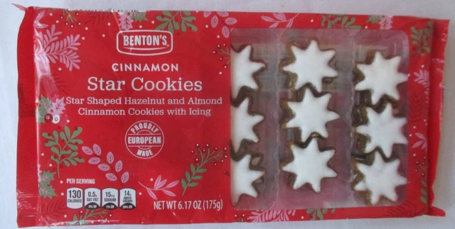 BENTON'S CINNAMON STAR Cookies 6.17-Oz Pack £2.67 - PicClick UK