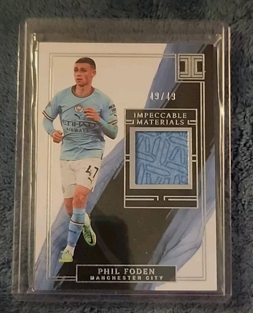 PATCH RELIQUE MATÉRIAUX impeccables Phil Foden 2022-23 football 49/49 ...