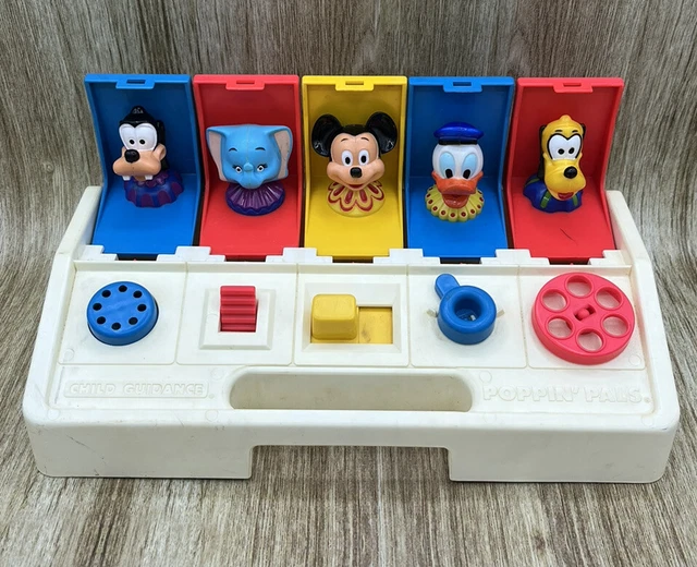 DISNEY POPPIN PALS Pop Up Child Guidance Toy Vintage CBS Toys Motor ...