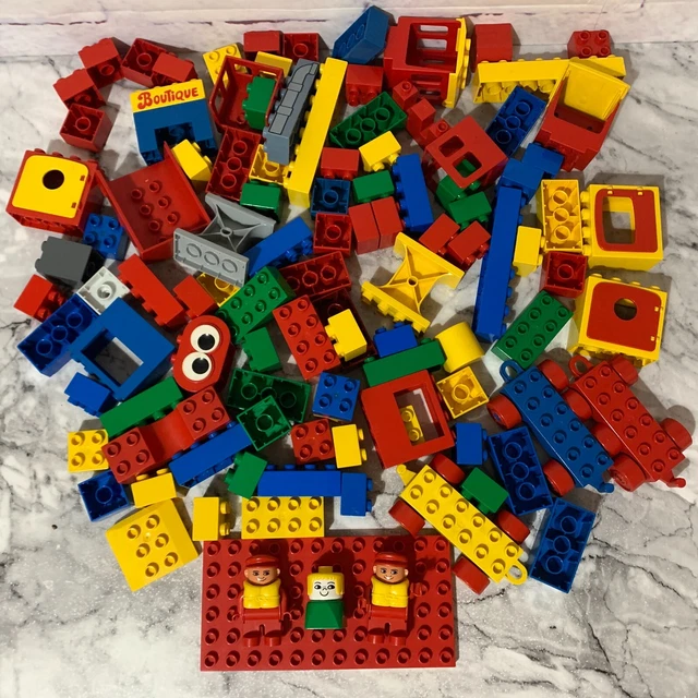 LEGO DUPLO 100 Piece Bundle Random Bricks Mixed Blocks Vintage ...