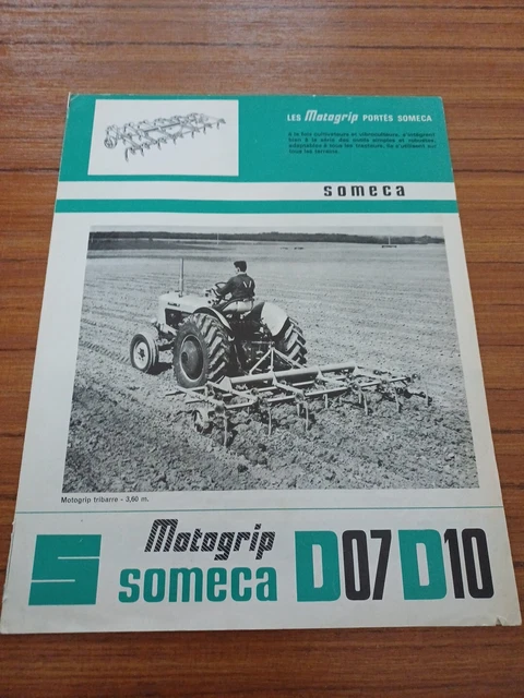 PROSPECTUS TRACTEUR MOTOGRIP Someca D07/D10 Tractor Traktor Prospekt Fiat EUR 4,50 - PicClick FR