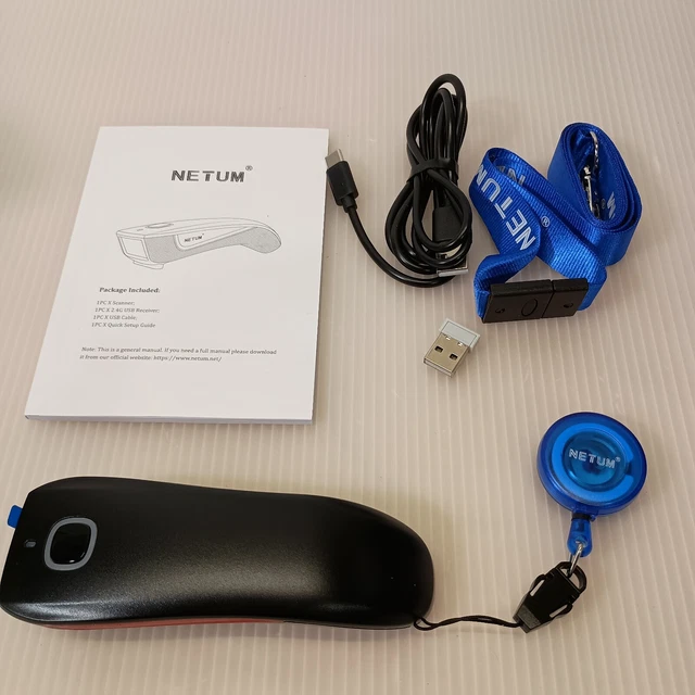 NETUM BLUETOOTH MINI 2D Barcode Scanner Pocket Wireless QR Code C990 ...