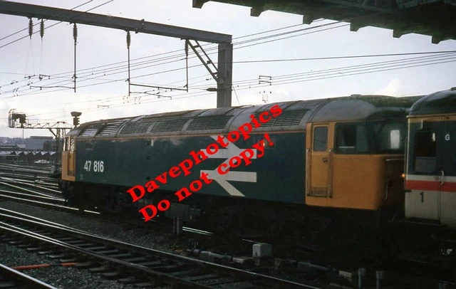 ORIGINAL 35MM Slide Diesel/Steam Train/Railway 47816 @ Leeds 26th Feb ...