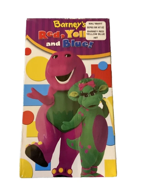 BARNEY RED YELLOW Blue Vhs Children Family 2003 Sealed Vintage Music ...