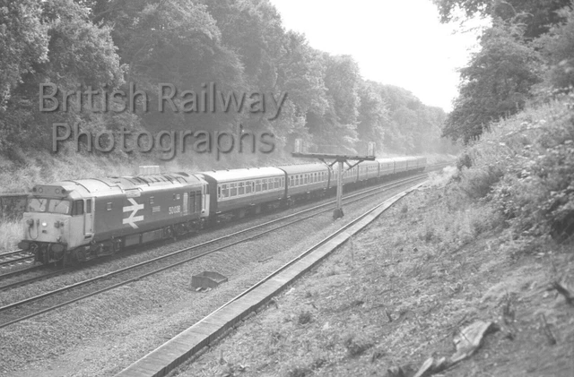 35MM NEGATIVE BRITISH Railways Diesel Loco 50038 Class 50 Sonning ...