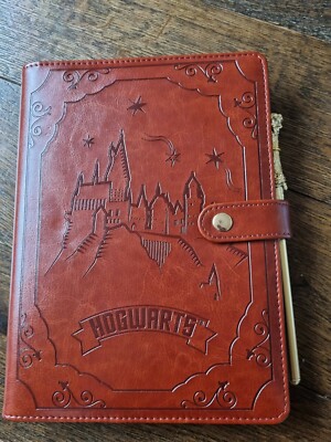 HARRY POTTER HOGWARTS Faux Leather A5 Planner Journal Diary & Pen Set ...