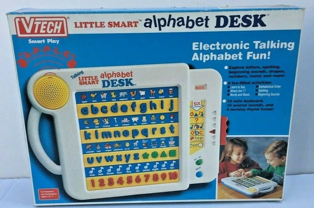 VTECH LITTLE SMART Alphabet Desk Electronic Talking Alphabet Fun! Brand ...