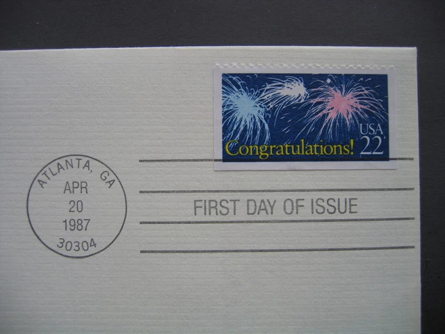 1987 SPECIAL MESSAGES Gold Golden Replica Congratulations Cover FDC ...