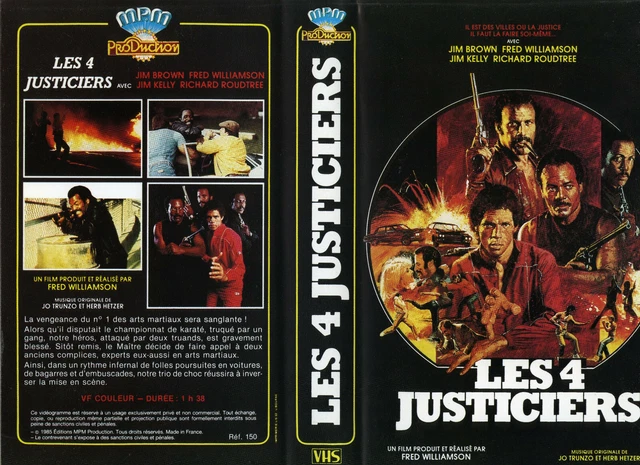 VHS-LES 4 JUSTICIERS -Rare-M P M-Jim Brown/Jim Kelly/Richard Roudtree/Williamson EUR 12,50 ...
