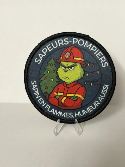 ÉCUSSON SCRATCH, SAPEURS-POMPIERS, Édition Noël, Le Grinch EUR 10,00 ...