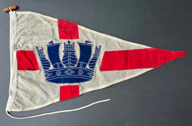 VINTAGE 1940S/1950’S ROYAL Naval Sailing RNSA Burgee WW2 pennant / Flag ...