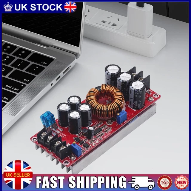 BOOST CONVERTER ADJUSTABLE 1200W 20A DC DC Converter Boost Step Up ...