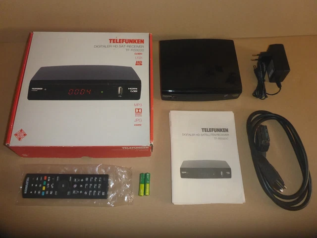 TELEFUNKEN TF-RS9200 DIGITALER HD SAT-Receiver DVB S2 USB Anschluss EUR 12,50 - PicClick DE