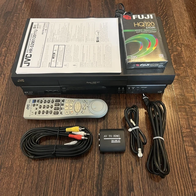 JVC SUPER VHS ET VCR Recorder S-VHS HR-S2901U w/ Remote Cables HDMI Adapter £147.42 - PicClick UK
