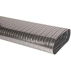 CONDUIT SPIRALÉS RIGIDE oblong galvanisé CSRO de 3mètres - L410 x H165 ...